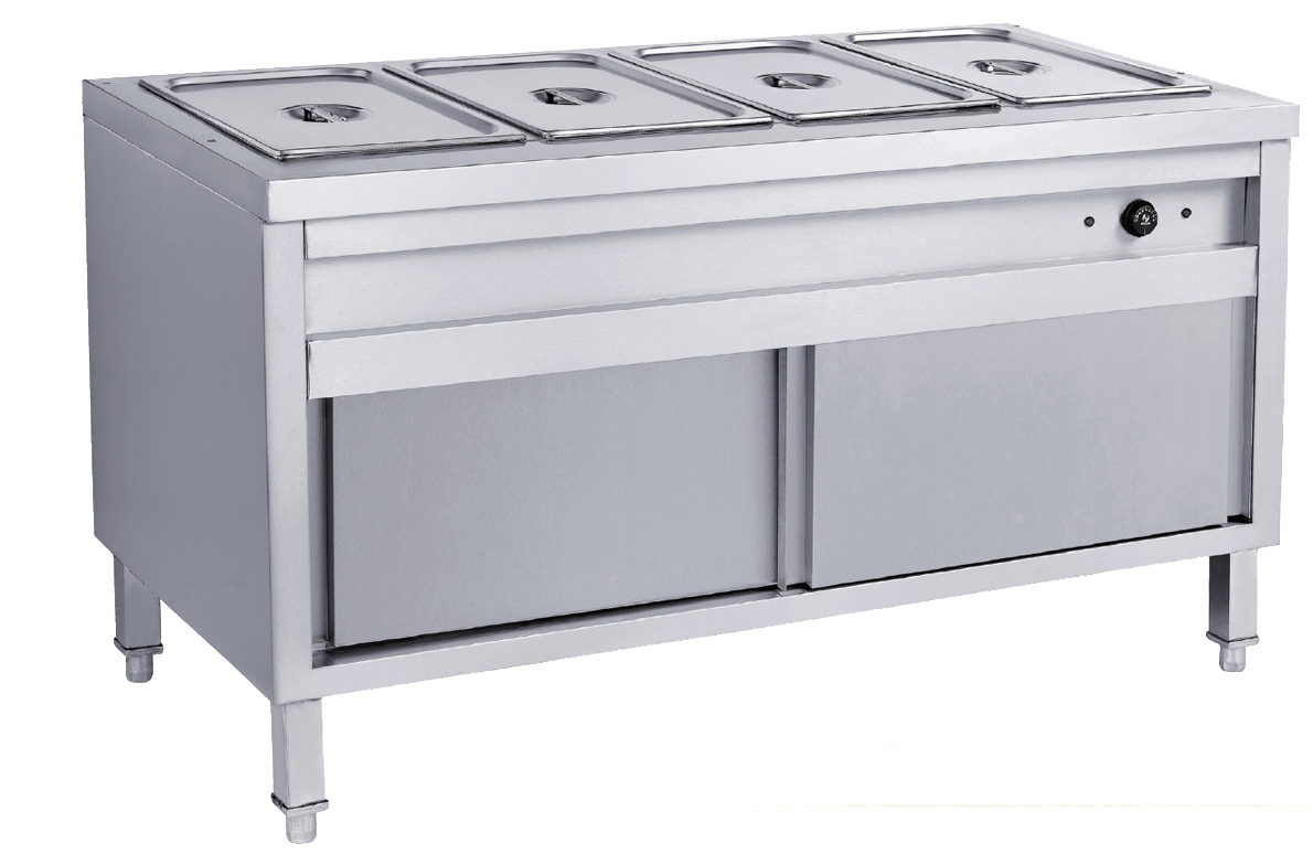 Newworld Stainless Steel | 4 pan bain marie with cabinet